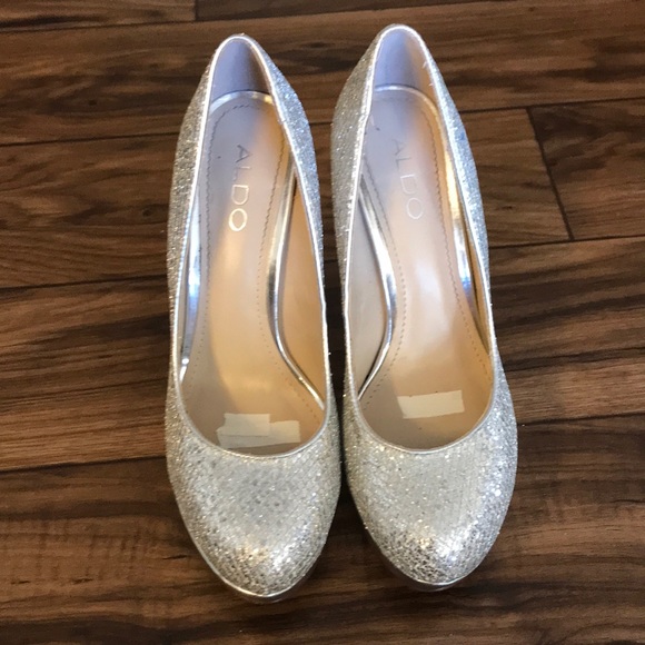 Aldo | Shoes | Aldo Silver Heels | Poshmark